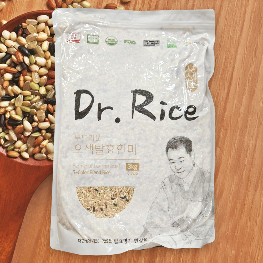 Sangsaengchon - Five-Color Fermented Brown Rice Dr. Rice 3kg x 1 Bag ...